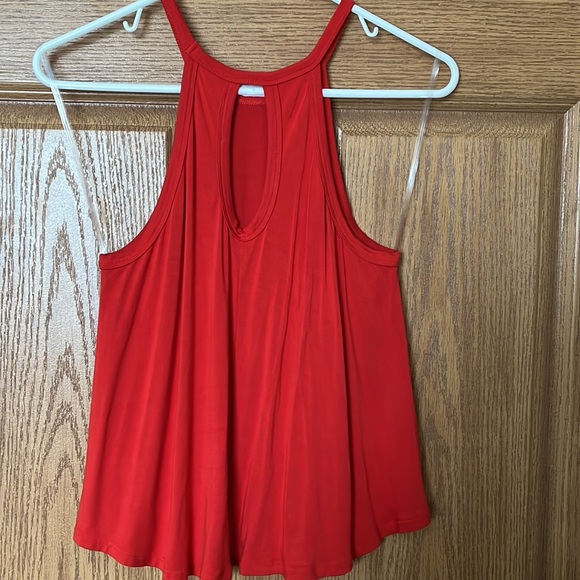 Lush | Tops | Lush Bright Red Flowy Halter Top Fits Like A Small | Poshmark